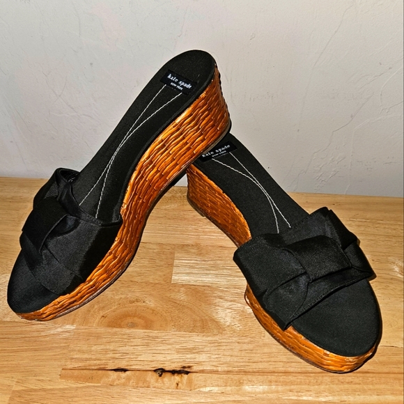 kate spade | Shoes | Kate Spade Wicker Platform Wedge Size 9 | Poshmark